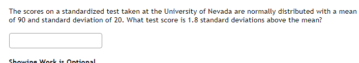 Solved The scores on a standardized test taken at the | Chegg.com