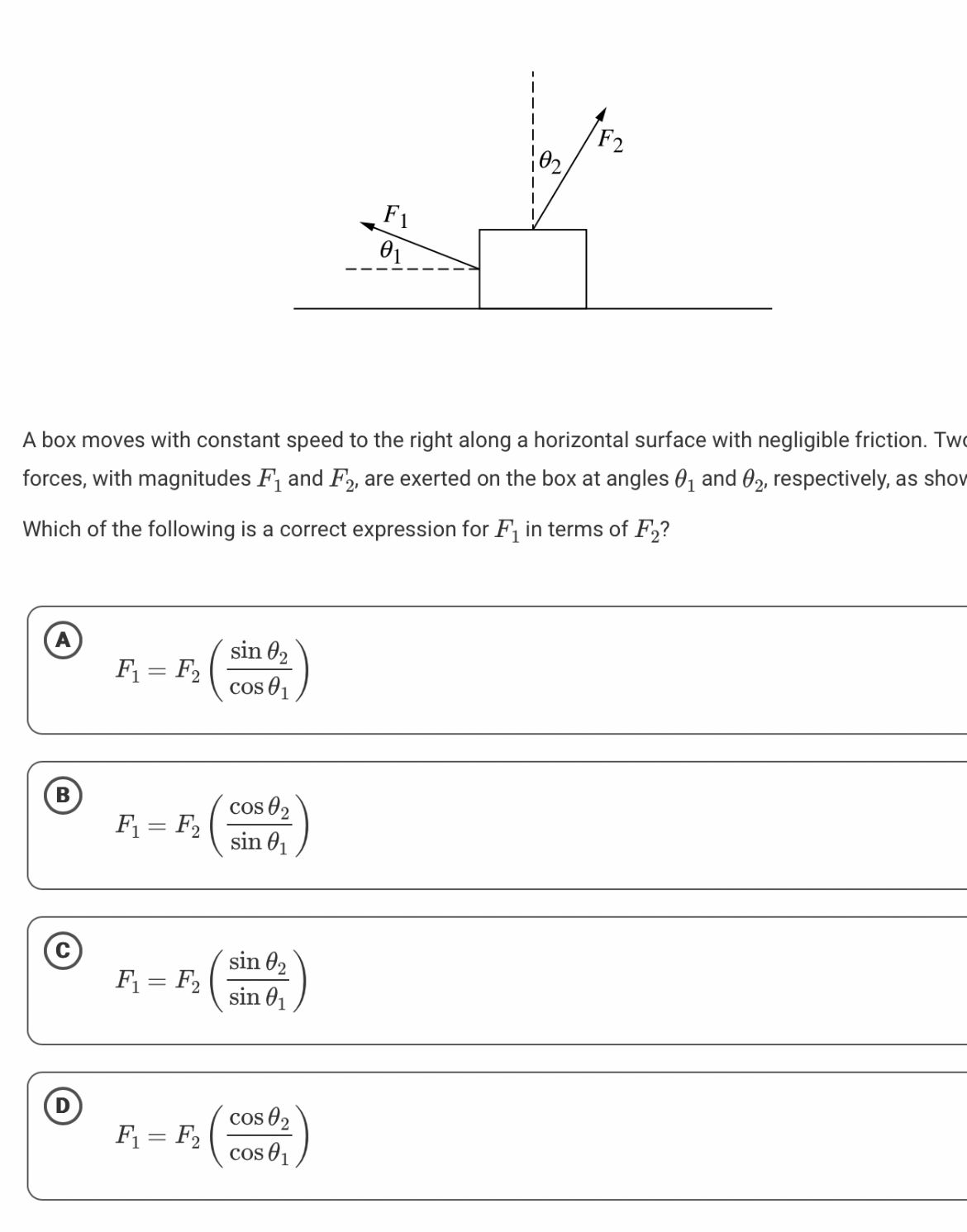 Solved a box moves with constant speed to the right along a | Chegg.com