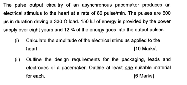 Solved The pulse output circuitry of an asynchronous | Chegg.com
