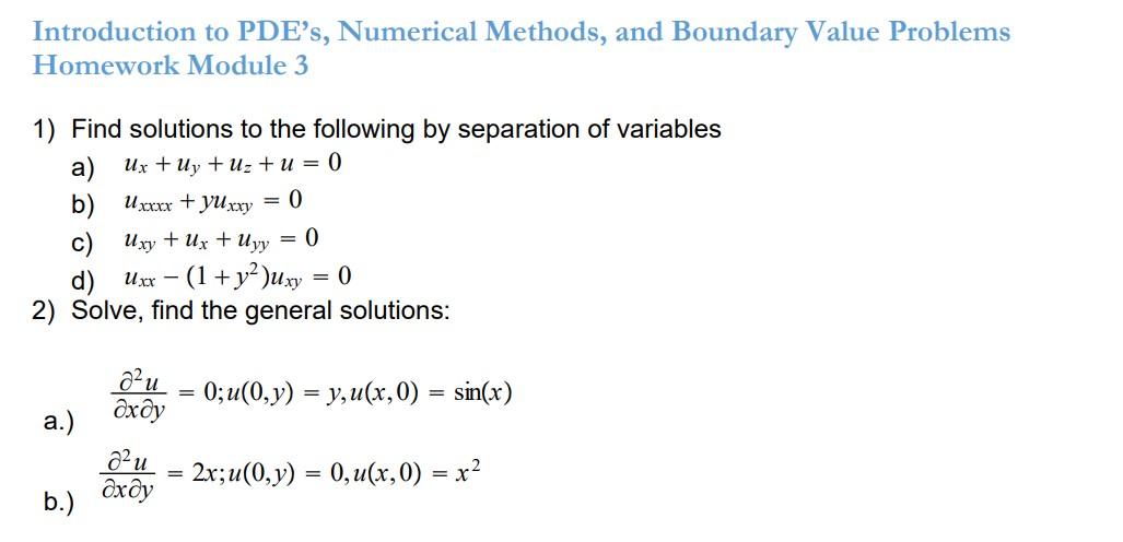 Solved Introduction to PDE's, Numerical Methods, and | Chegg.com