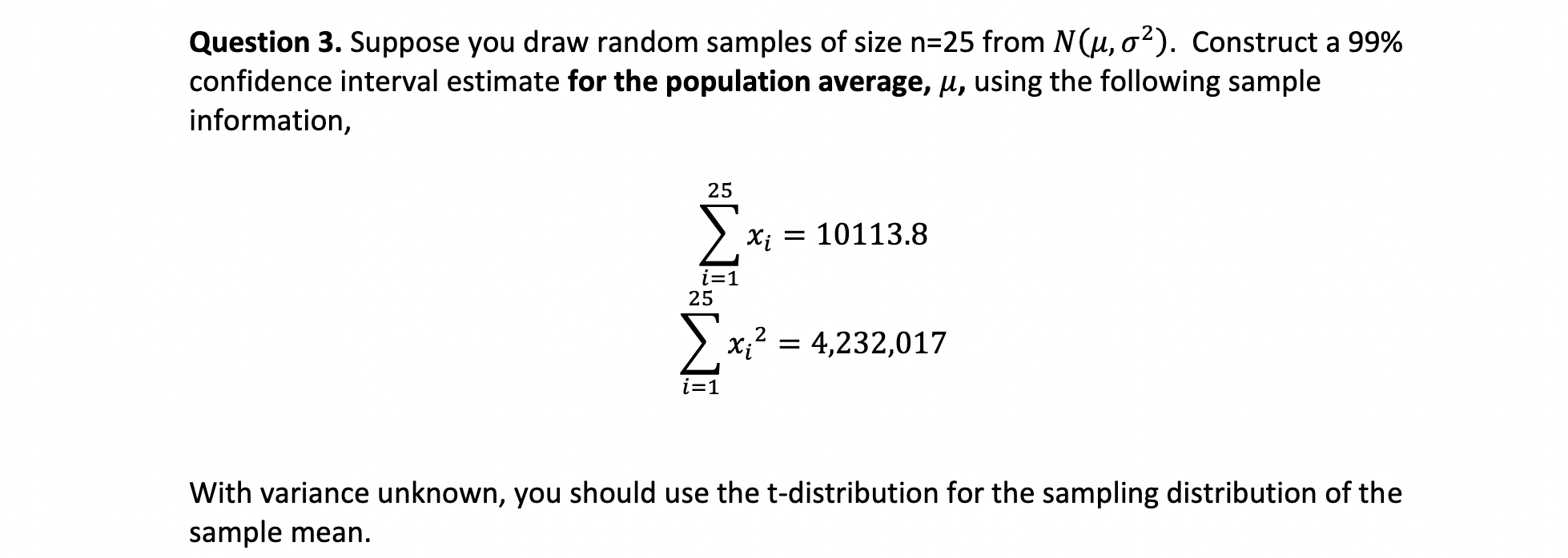 Solved Question 3. Suppose you draw random samples of size | Chegg.com