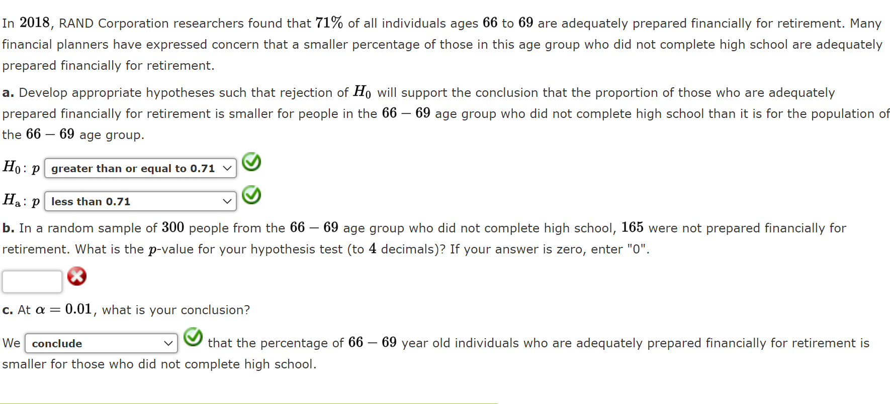 Solved In 2018 , RAND Corporation researchers found that 71% | Chegg.com