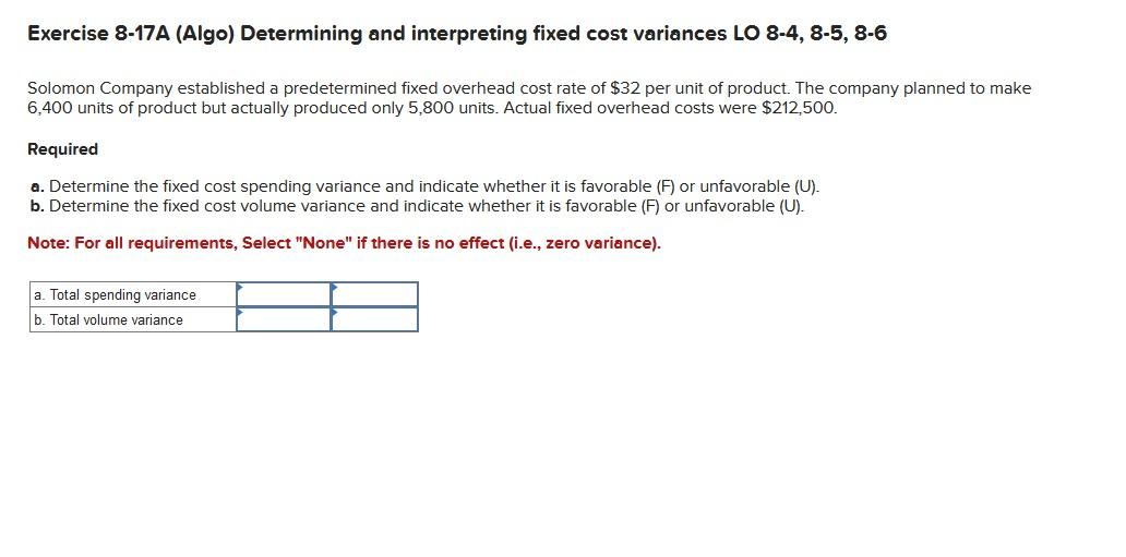 Solved Exercise 8-17A (Algo) Determining and interpreting | Chegg.com