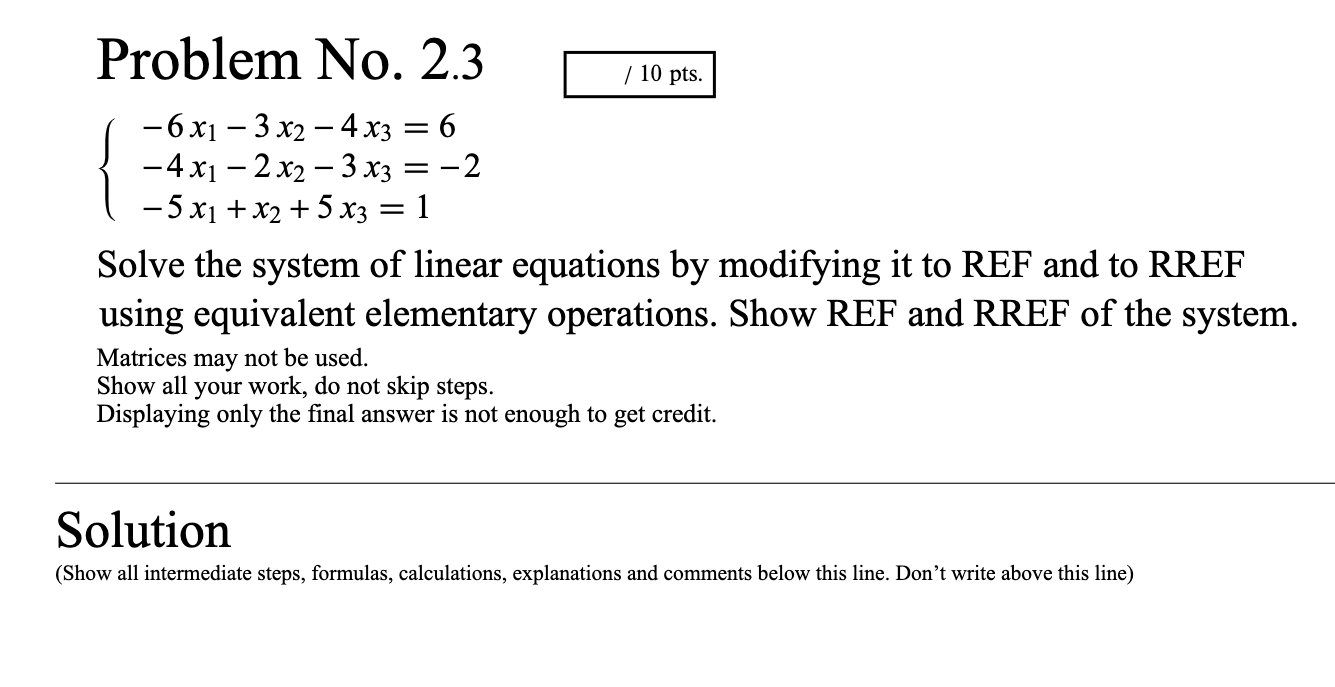 Solved Problem No. 2.2 /10 pts. | Chegg.com