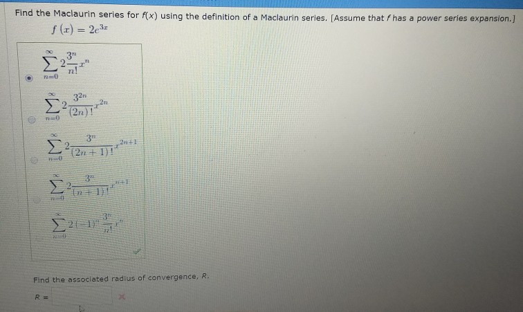 Solved Find the Maclaurin series for fx) using the | Chegg.com