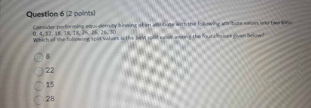 Solved Consider performing equi-density binning of an | Chegg.com