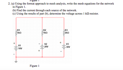 Solved Mesh Analysis 1. (a) Using the general approach to | Chegg.com
