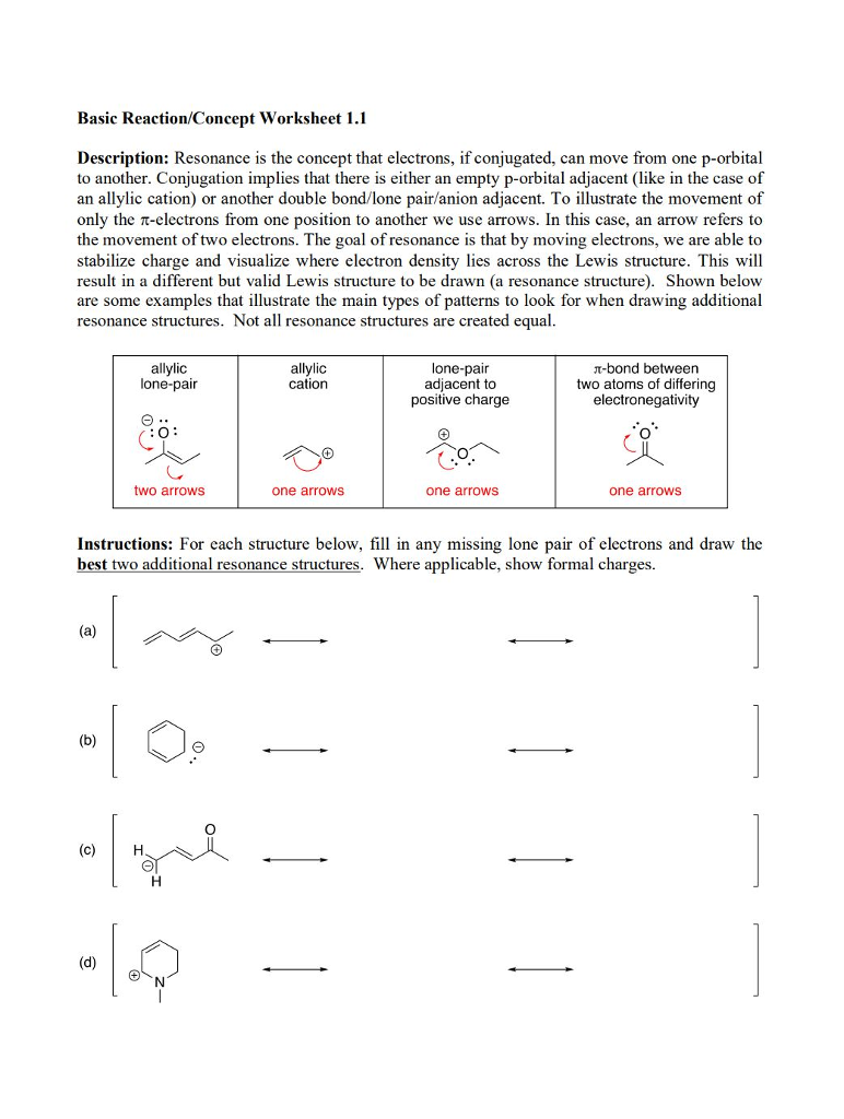 Solved Basic Reaction/Concept Worksheet 1.1 Description: | Chegg.com