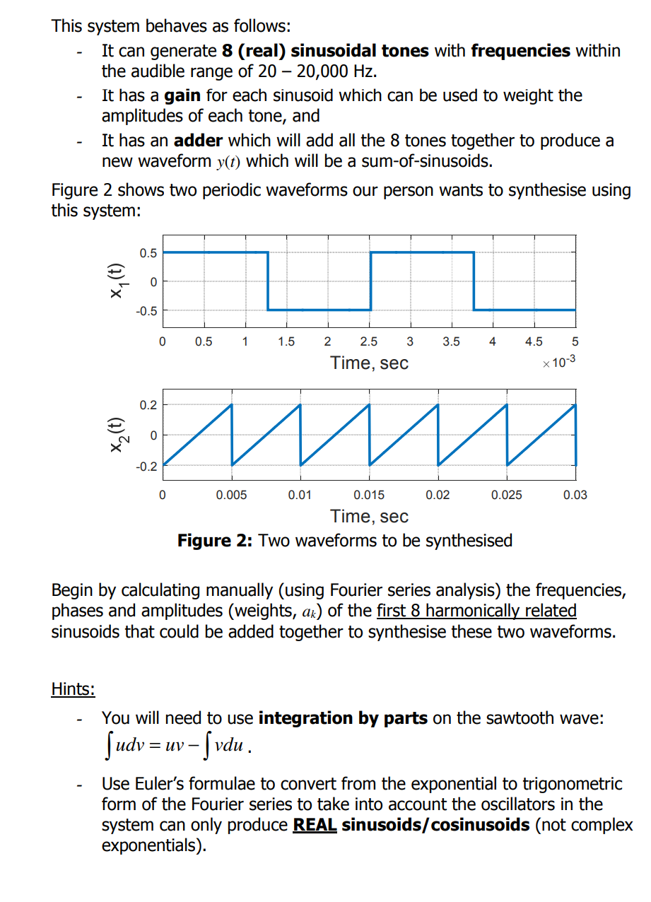 Solved This system behaves as follows:It can generate | Chegg.com