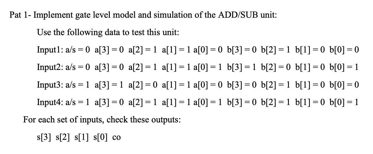 In this assignment you will design a 4-bits ALU. The | Chegg.com