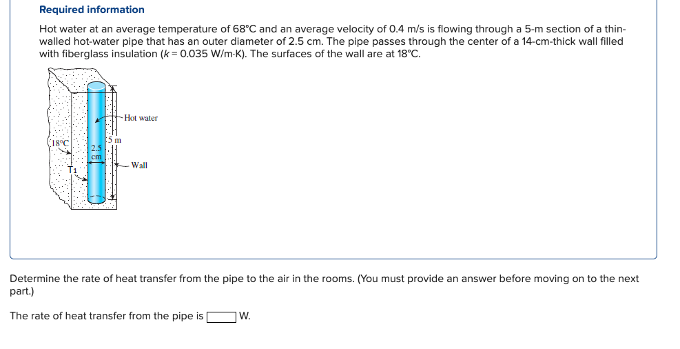 Solved Required information Hot water at an average | Chegg.com