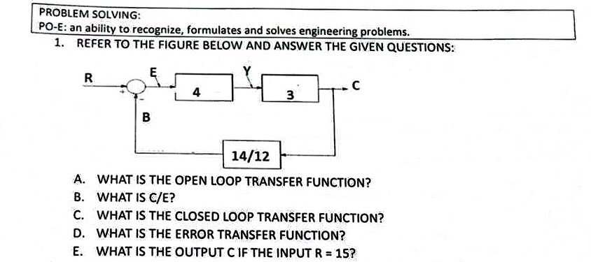 Solved PROBLEM SOLVING: PO−E : an ability to recognize, | Chegg.com