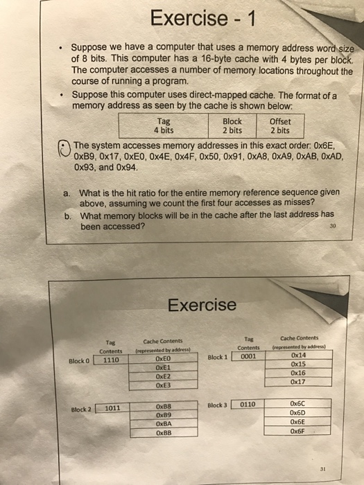 Solved Suppose We Have A Computer That Uses A Memory Address 