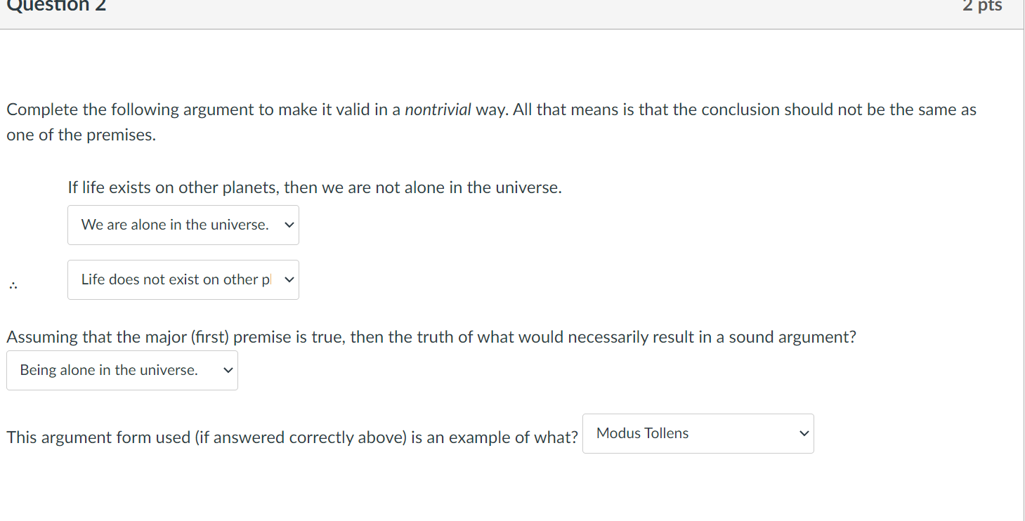 Solved Complete the following argument to make it valid in a | Chegg.com