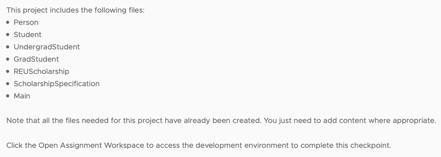 This project includes the following files: • Person • | Chegg.com