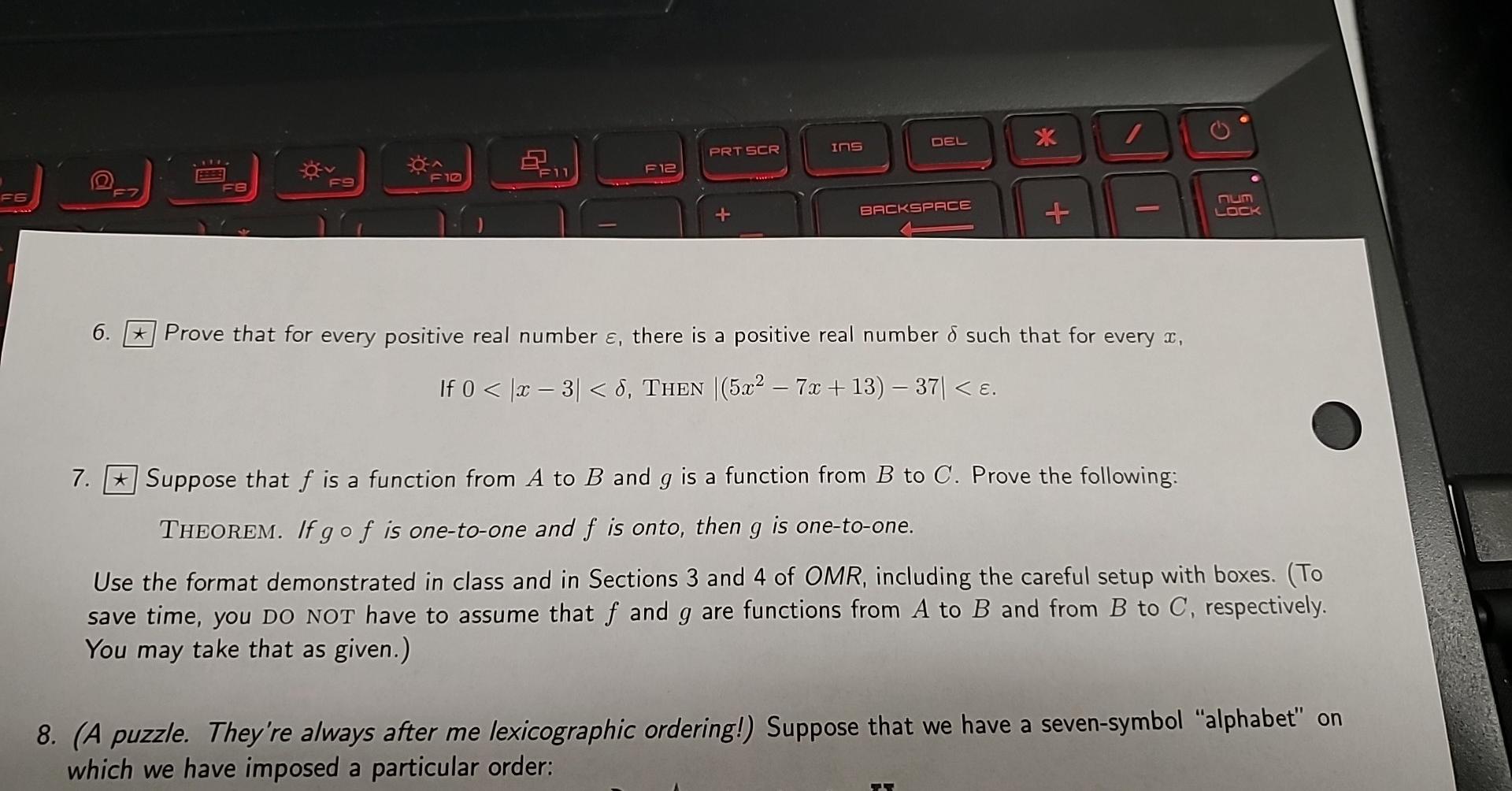 Solved 6. # Prove that for every positive real number ε, | Chegg.com
