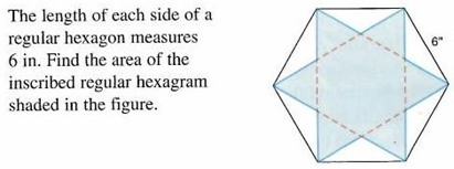 Solved The length of each side of a regular hexagon measures | Chegg.com