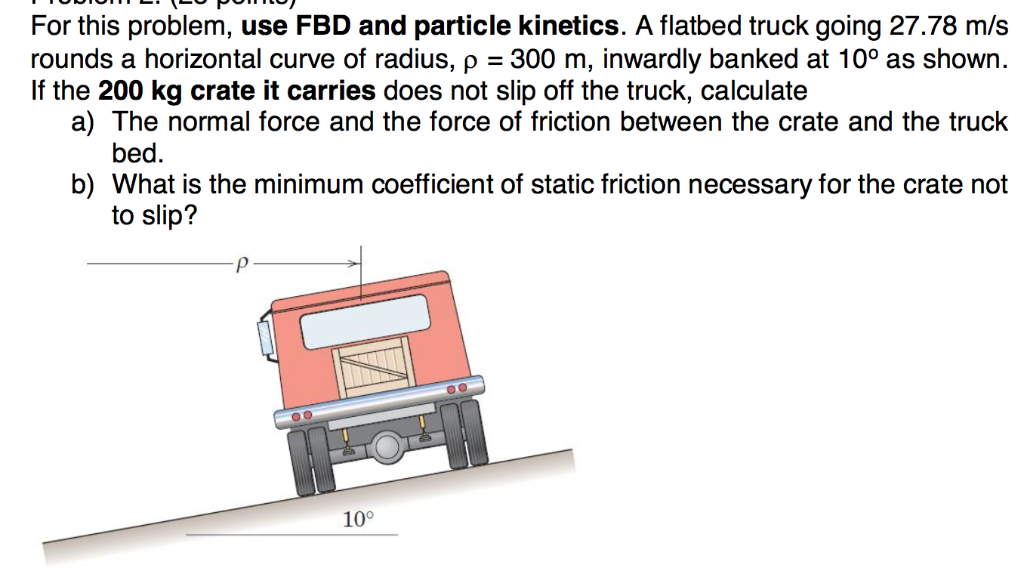 Solved For this problem, use FBD and particle kinetics. A | Chegg.com