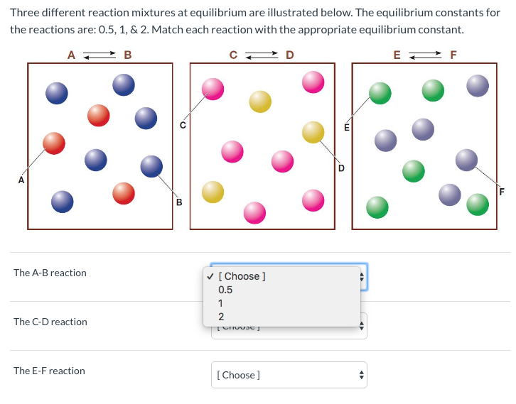 Solved Three different reaction mixtures at equilibrium are | Chegg.com