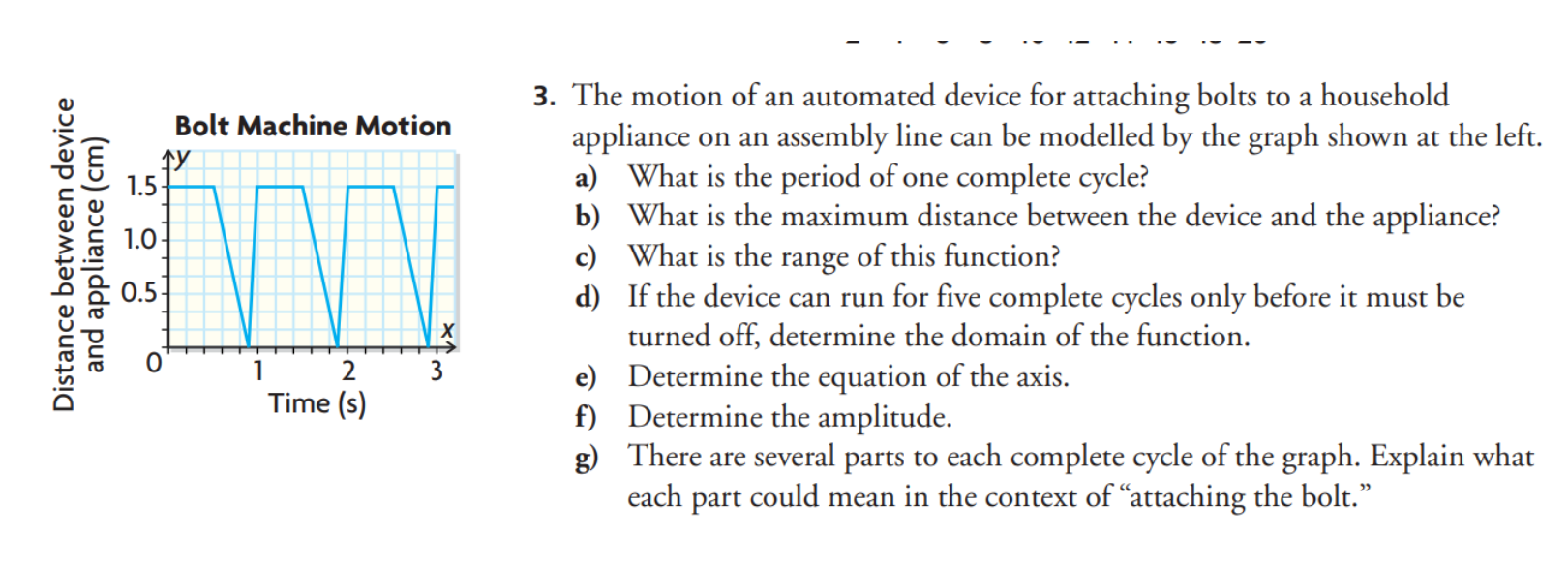 Solved 3. The motion of an automated device for attaching | Chegg.com
