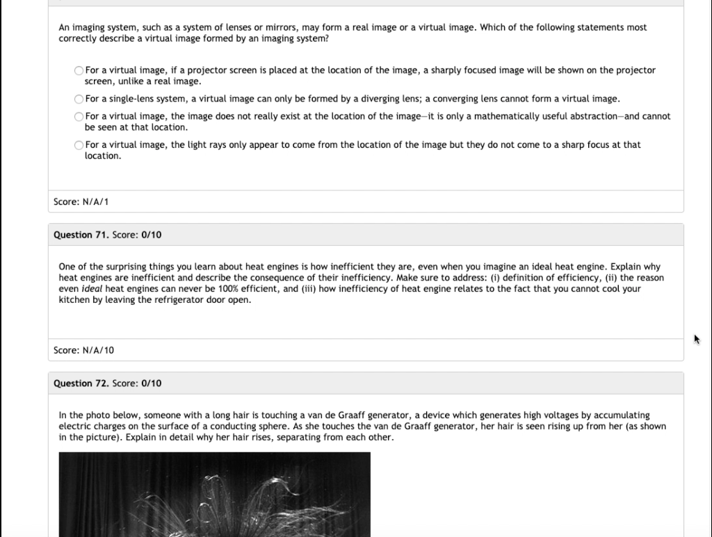 Solved An imaging system, such as a system of lenses or | Chegg.com