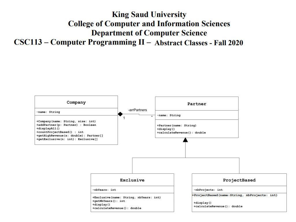 Solved King Saud University College of Computer and | Chegg.com