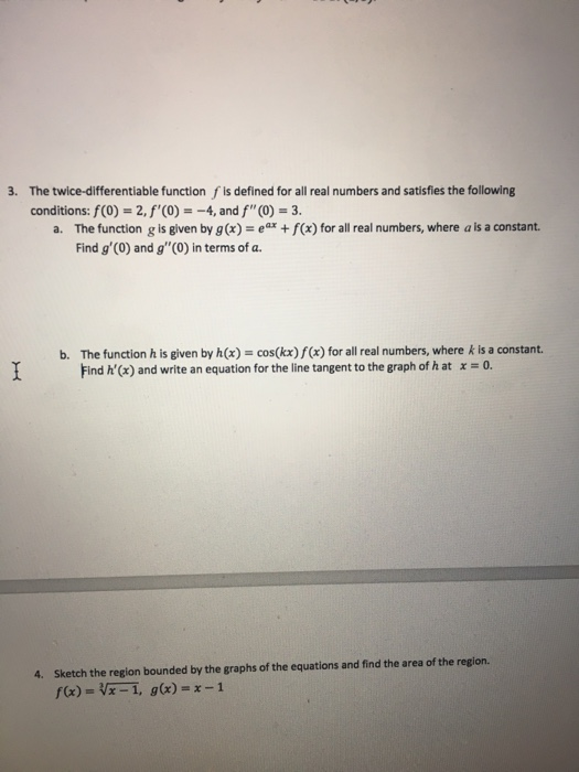 Solved The twice-differentiable function f is defined for | Chegg.com