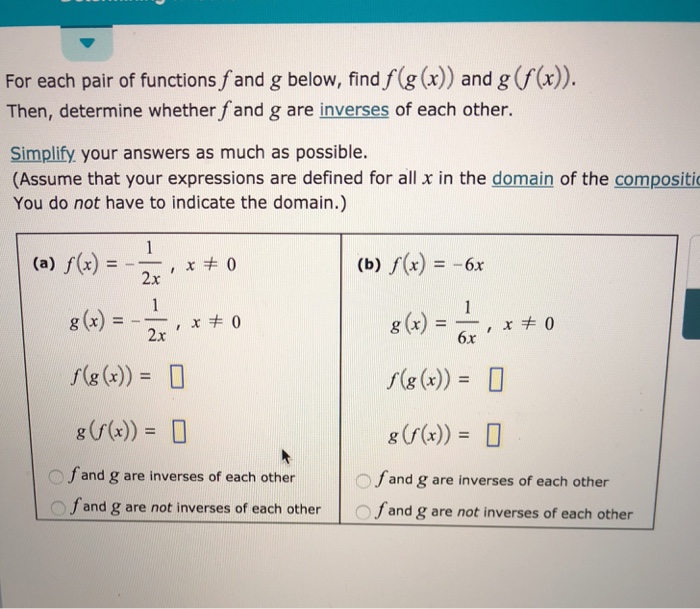 Solved For each pair of functions fand g below, find f(g | Chegg.com Solved For each pair of functions fand g below, find f(g | Chegg.com