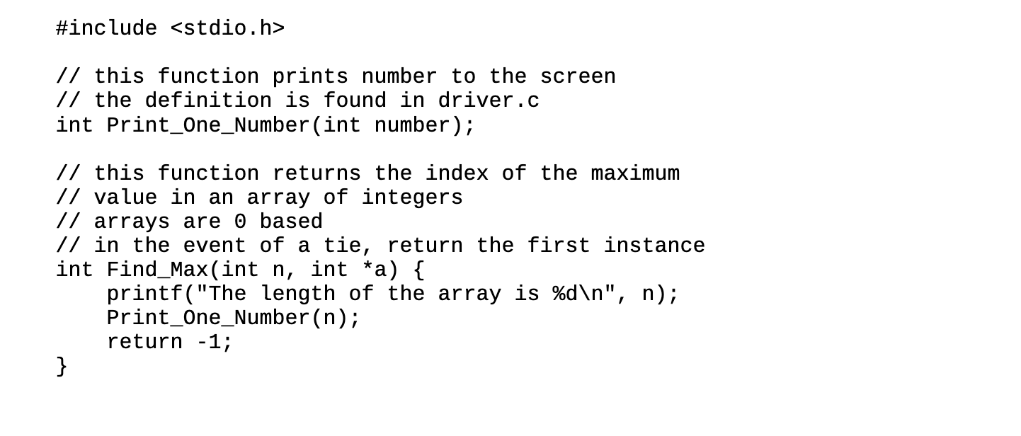 Solved #include // this function prints number to the | Chegg.com