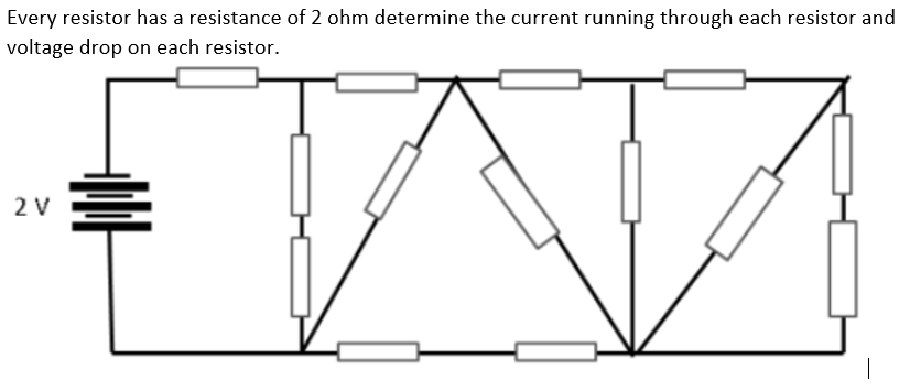 Solved Every resistor has a resistance of 2 ohm determine | Chegg.com