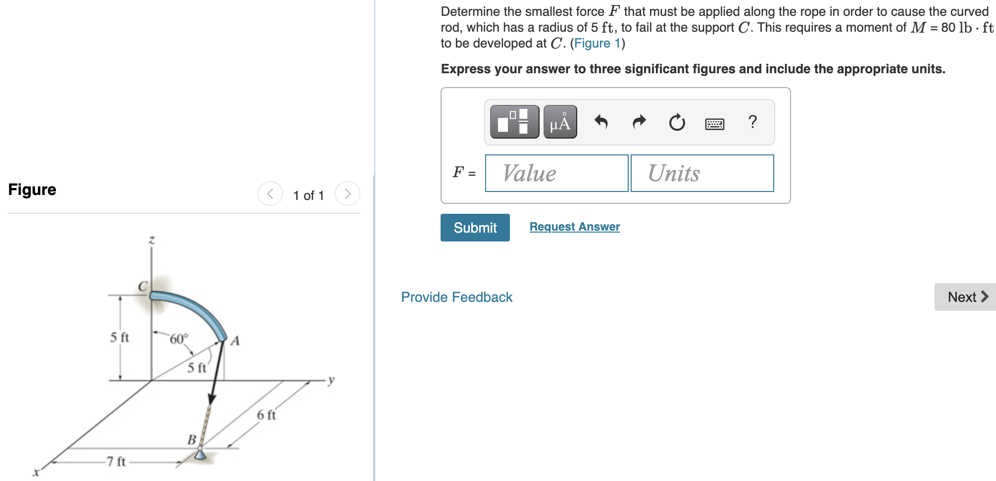 Solved Determine The Smallest Force F That Must Be Applied