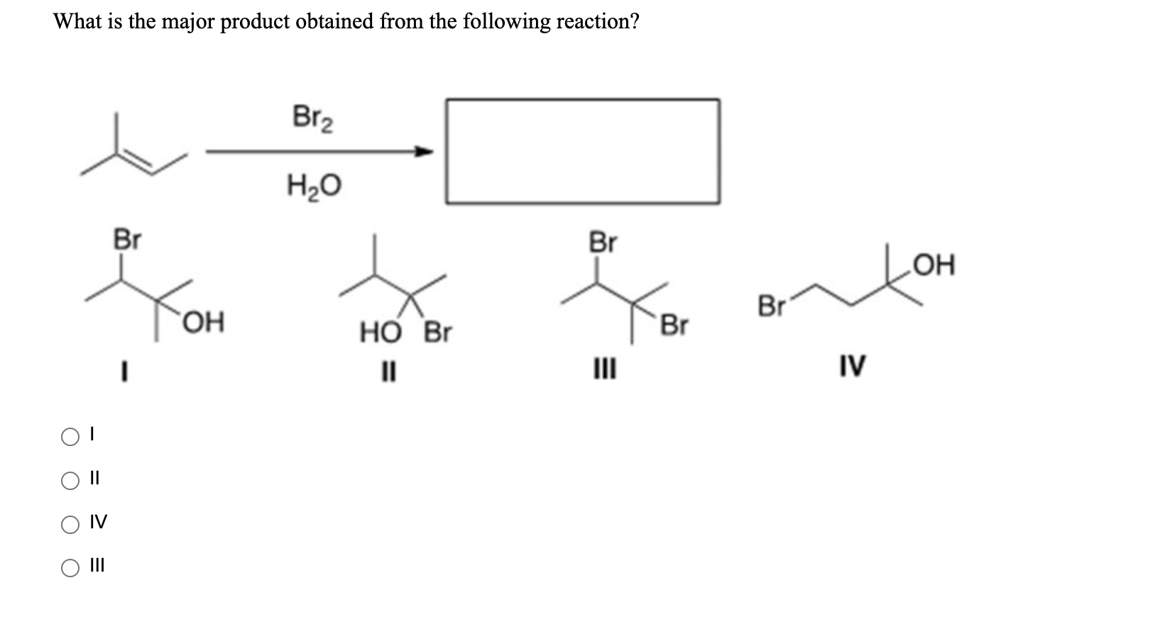 Solved What is the major product obtained from the following | Chegg.com