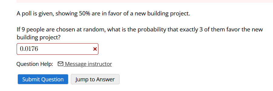 Solved A poll is given, showing 50% are in favor of a new | Chegg.com