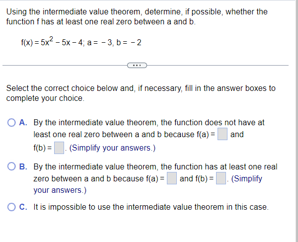 Solved Using the intermediate value theorem, determine, if | Chegg.com