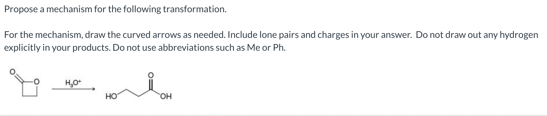 Solved Propose a mechanism for the following transformation. | Chegg.com