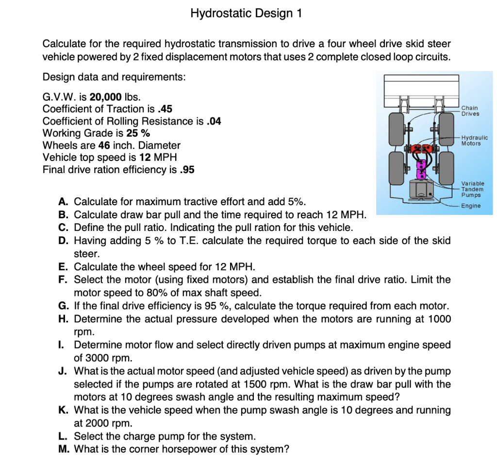 Solved Hydrostatic Design 1 ROBO 351 Calculate for the | Chegg.com