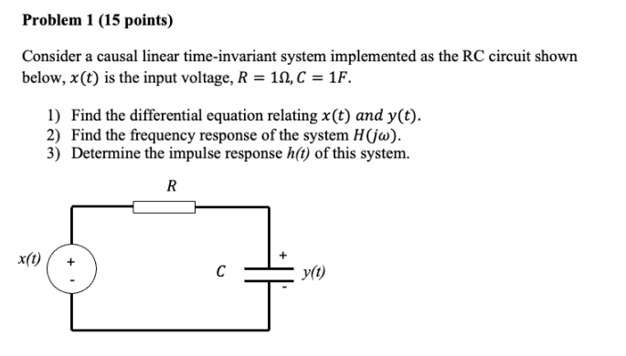 Solved Problem 1 (15 points) Consider a causal linear | Chegg.com