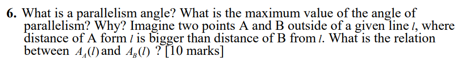 Solved 6. What is a parallelism angle? What is the maximum | Chegg.com