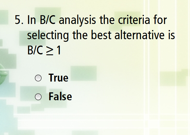Solved In BC ﻿analysis the criteria forselecting the best | Chegg.com