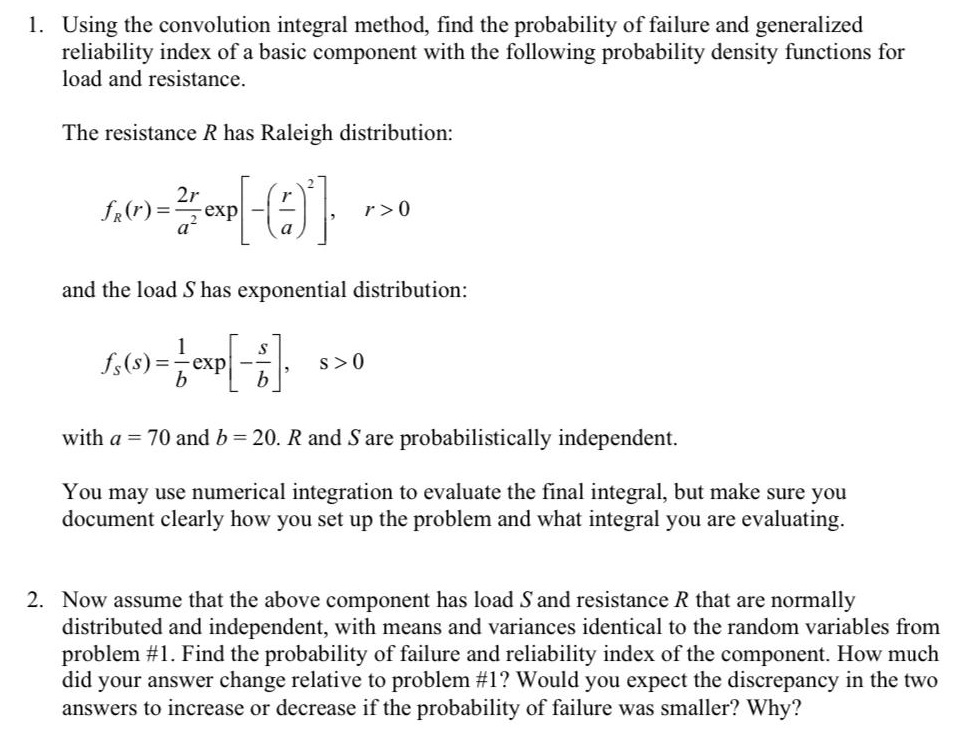 1. Using the convolution integral method, find the | Chegg.com