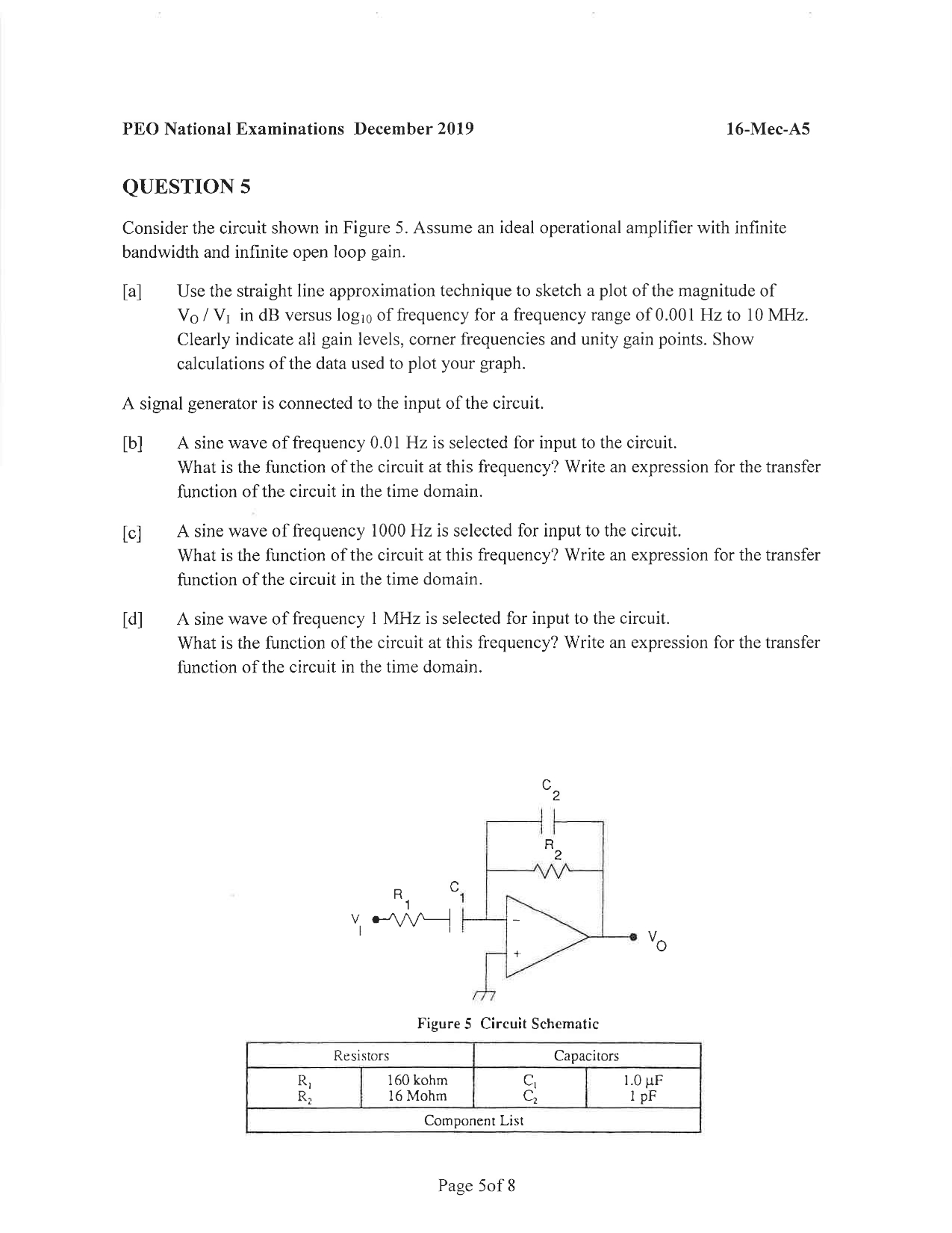 Solved QUESTION 5Consider the circuit shown in Figure 5. | Chegg.com