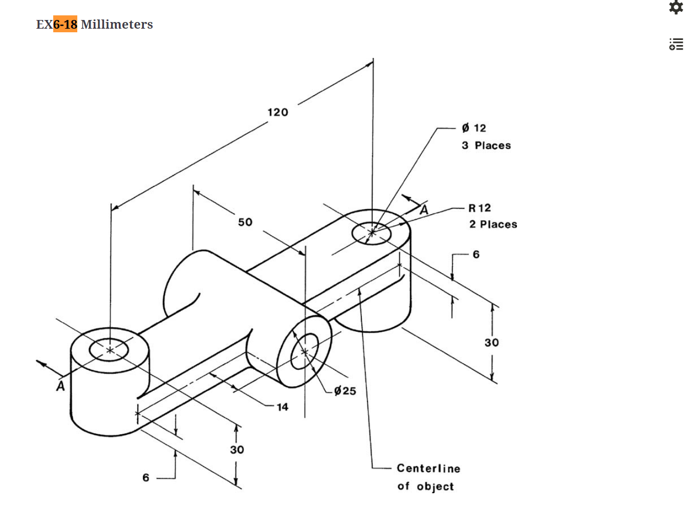Solved In AutoCAD Draw The Top Orthographic View And The Chegg