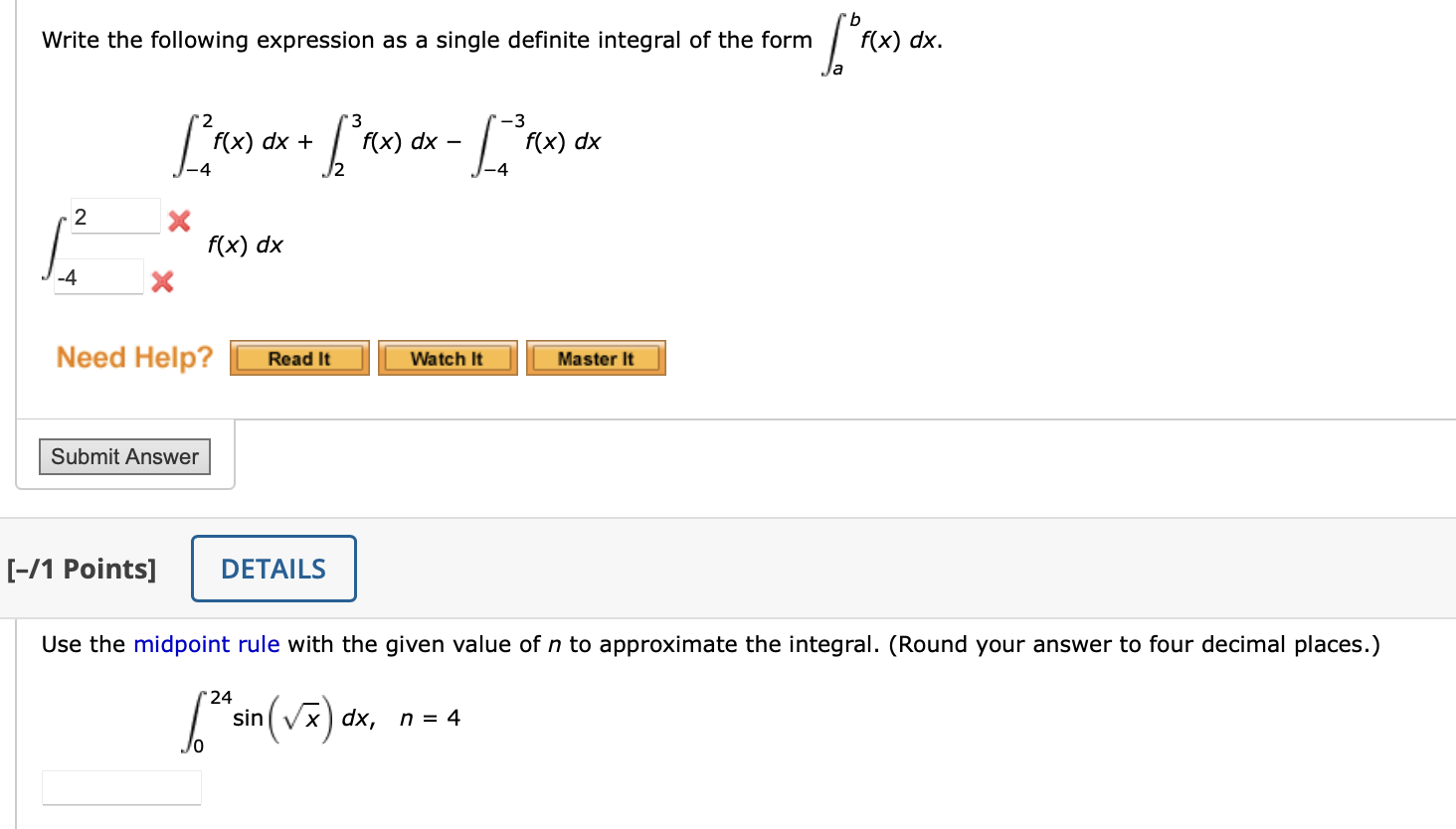 Solved If it is known that ∫08f(x)dx=17 and ∫03f(x)dx=16, | Chegg.com