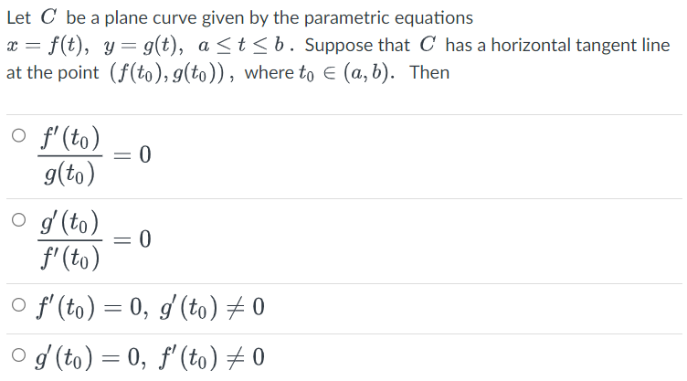 Solved Let C be a plane curve given by the parametric | Chegg.com