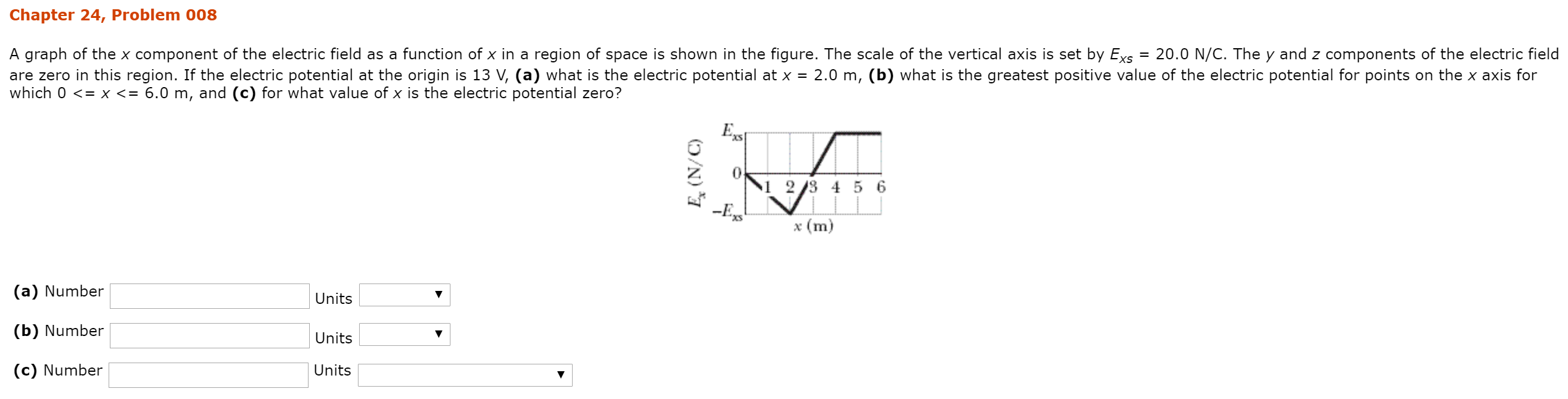 Solved Chapter 24, Problem 008 A graph of the x component of | Chegg.com
