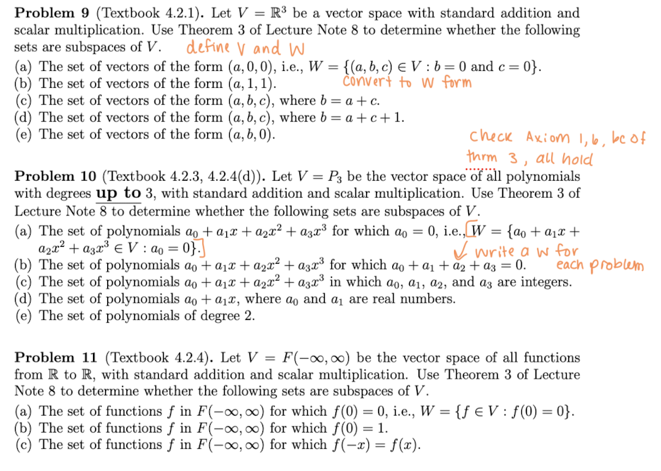 Solved Problem 9 (Textbook 4.2.1). Let V=R3 be a vector | Chegg.com