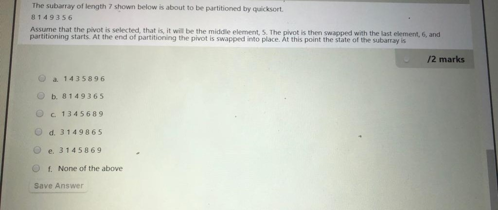 Solved The subarray of length 7 shown below is about to be | Chegg.com