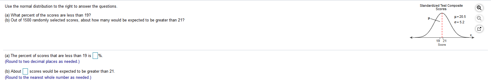 Solved Use the normal distribution to the right to answer | Chegg.com