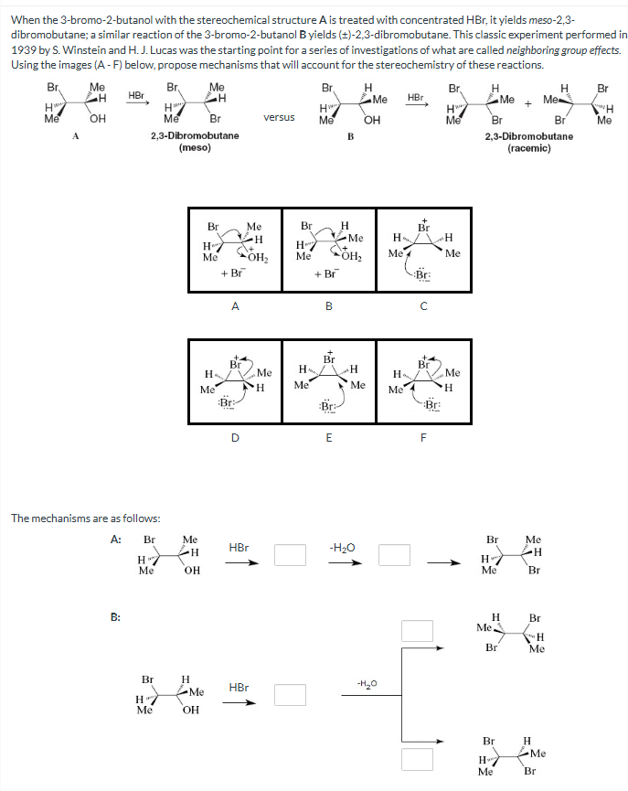 Solved When the 3-bromo-2-butanol with the stereochemical | Chegg.com