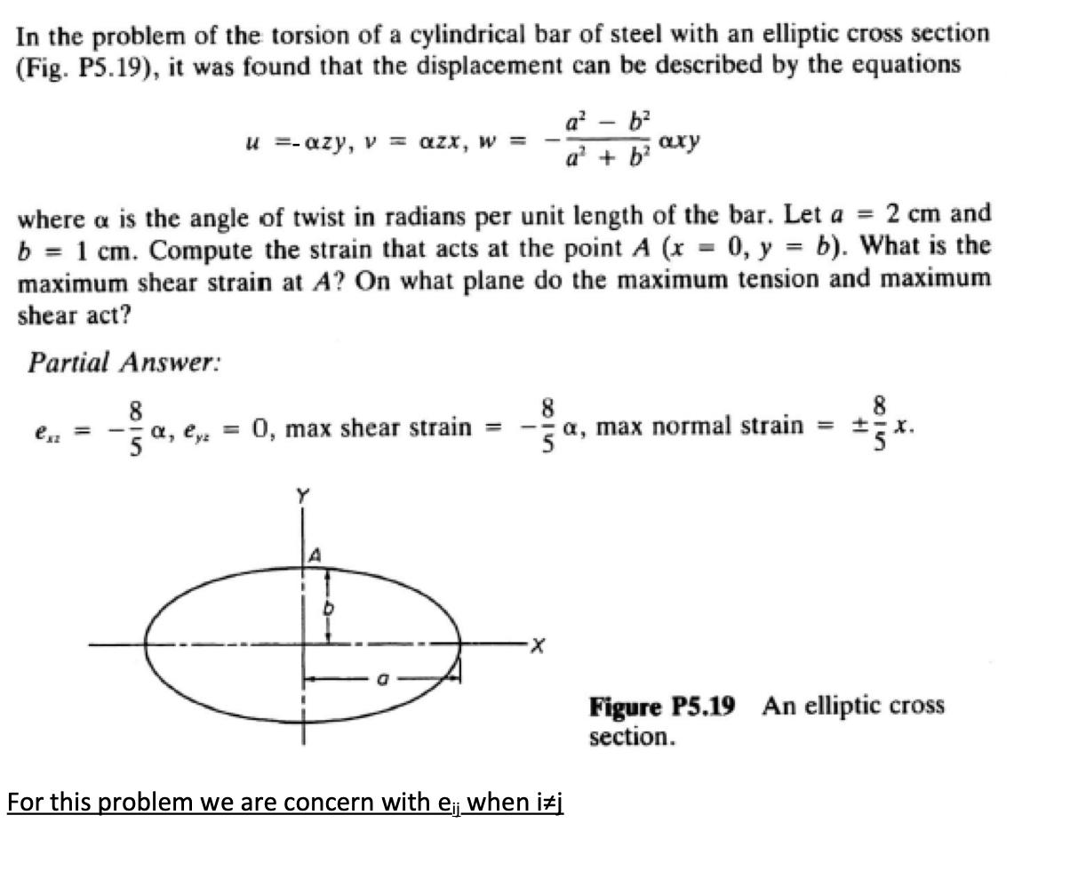 Solved In the problem of the torsion of a cylindrical bar of | Chegg.com